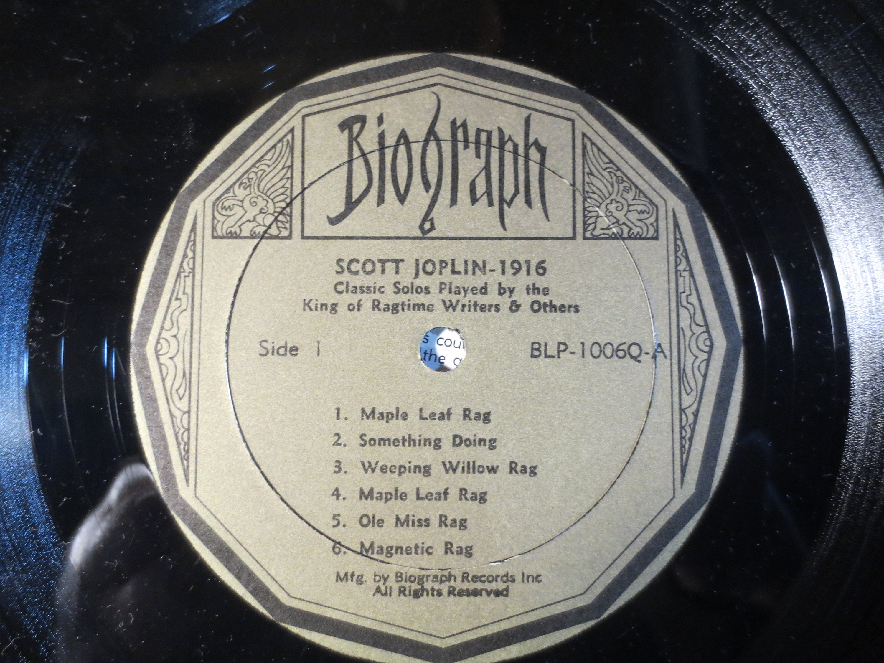Vintage Records SCOTT JOPLIN 1916 PIANO Rolls Ragtime | Etsy