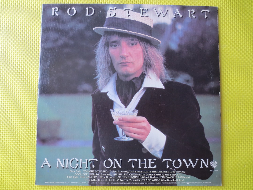 Vintage Records, ROD STEWART, A NIGHT on the Town, Rod Stewart Record ...