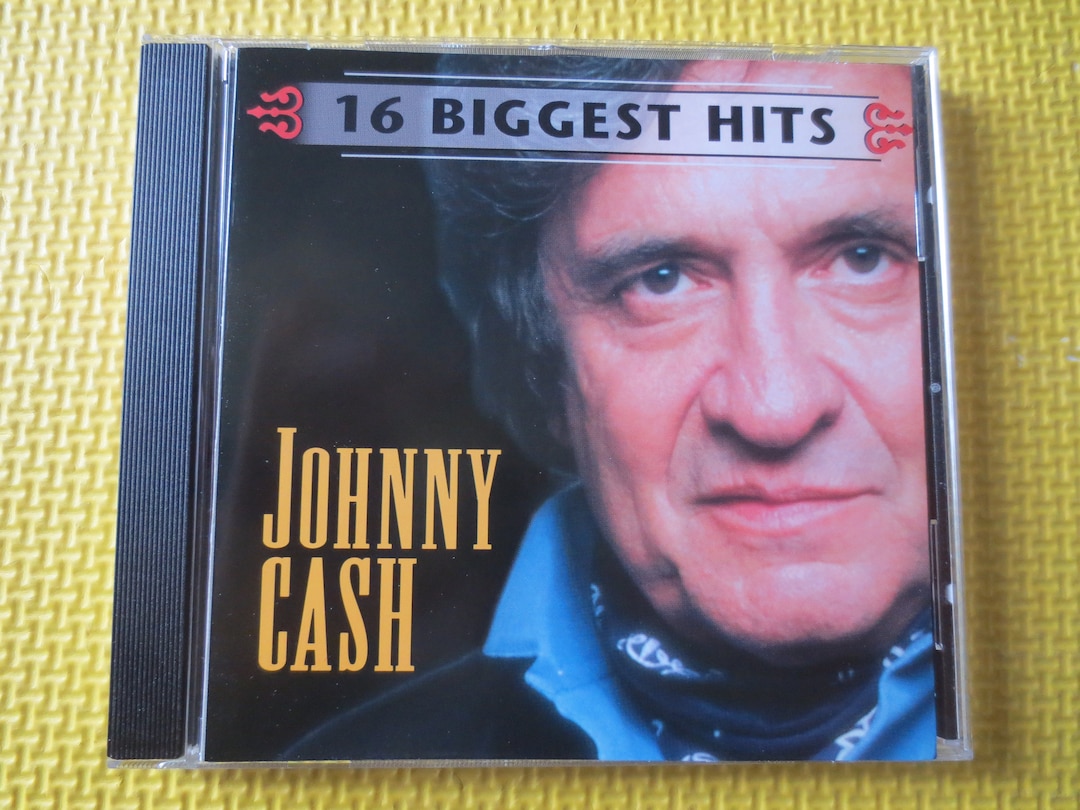Vintage Cd, JOHNNY CASH, 16 BIGGEST Hits, Johnny Cash Cd, Johnny Cash ...