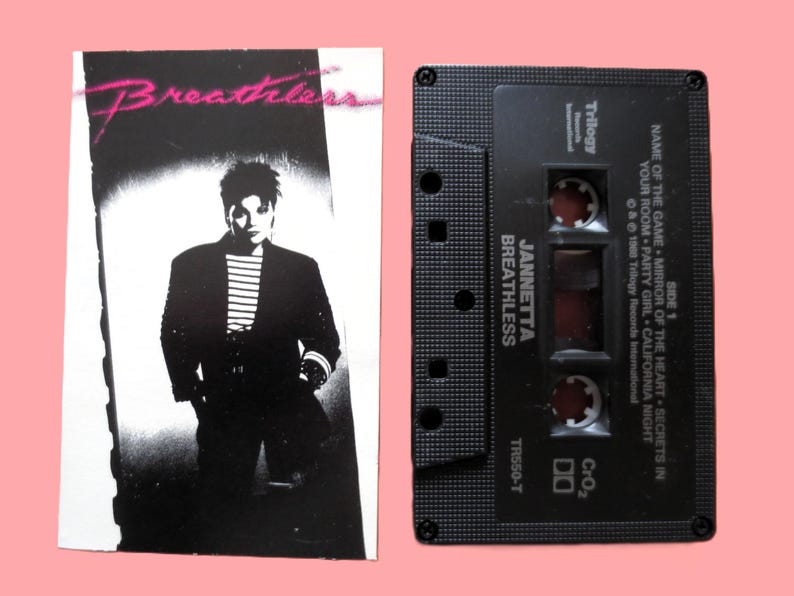JANNETTA, BREATHLESS, 1988 Cassette Tape, Vintage Cassette - Etsy