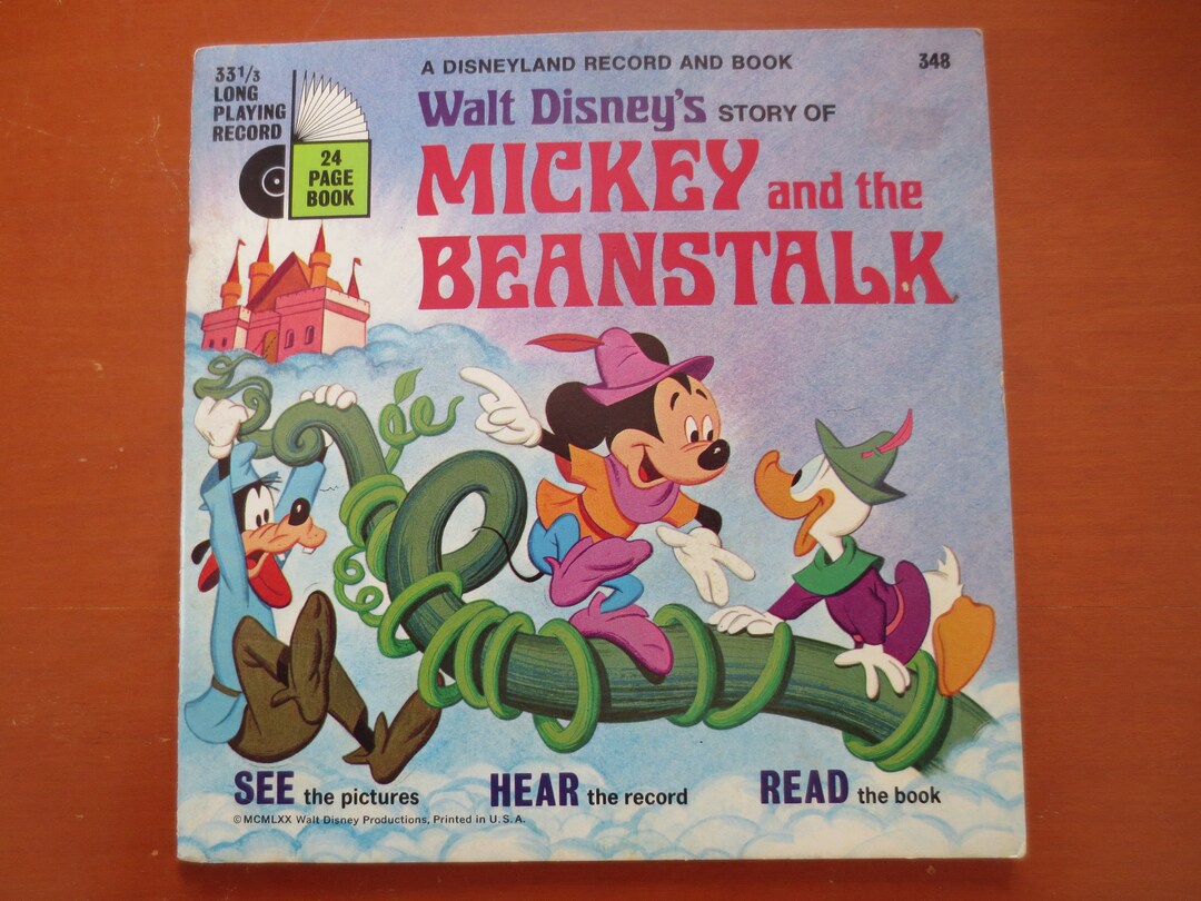 DISNEY Record, MICKEY and the BEANSTALK, Disneyland Records, Disney ...