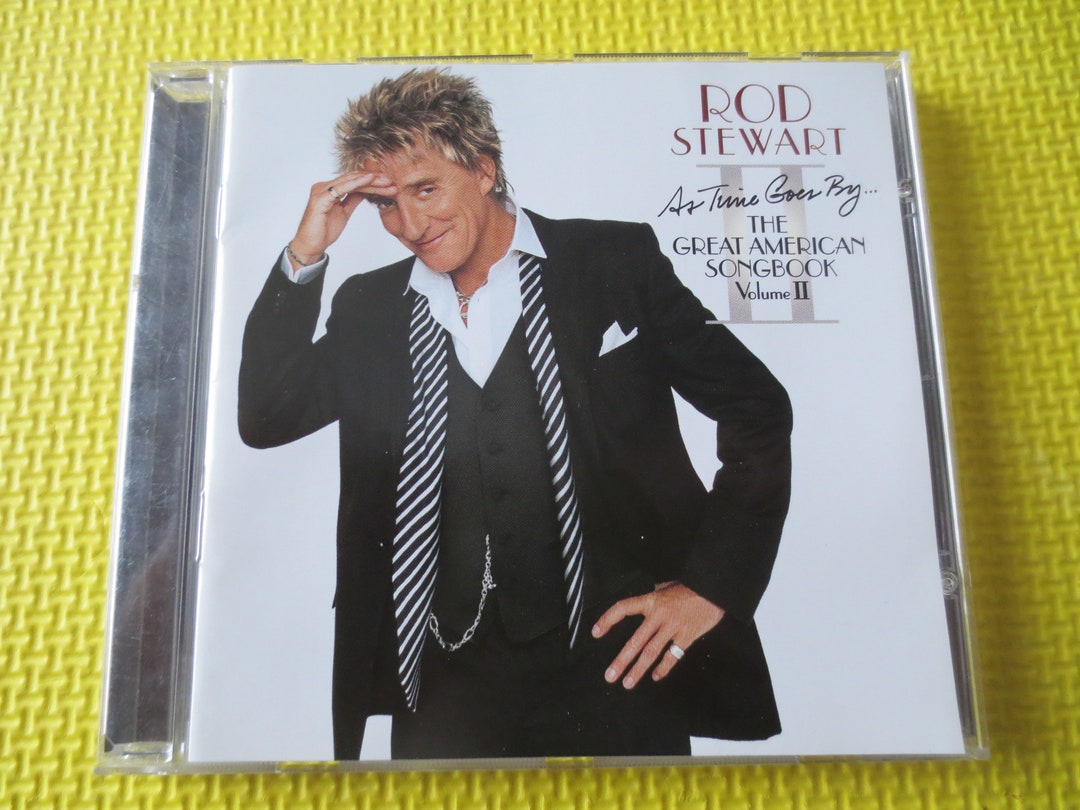 Vintage Cd, ROD STEWART, as TIME Goes By, Rod Stewart Cd, Jazz Compact ...