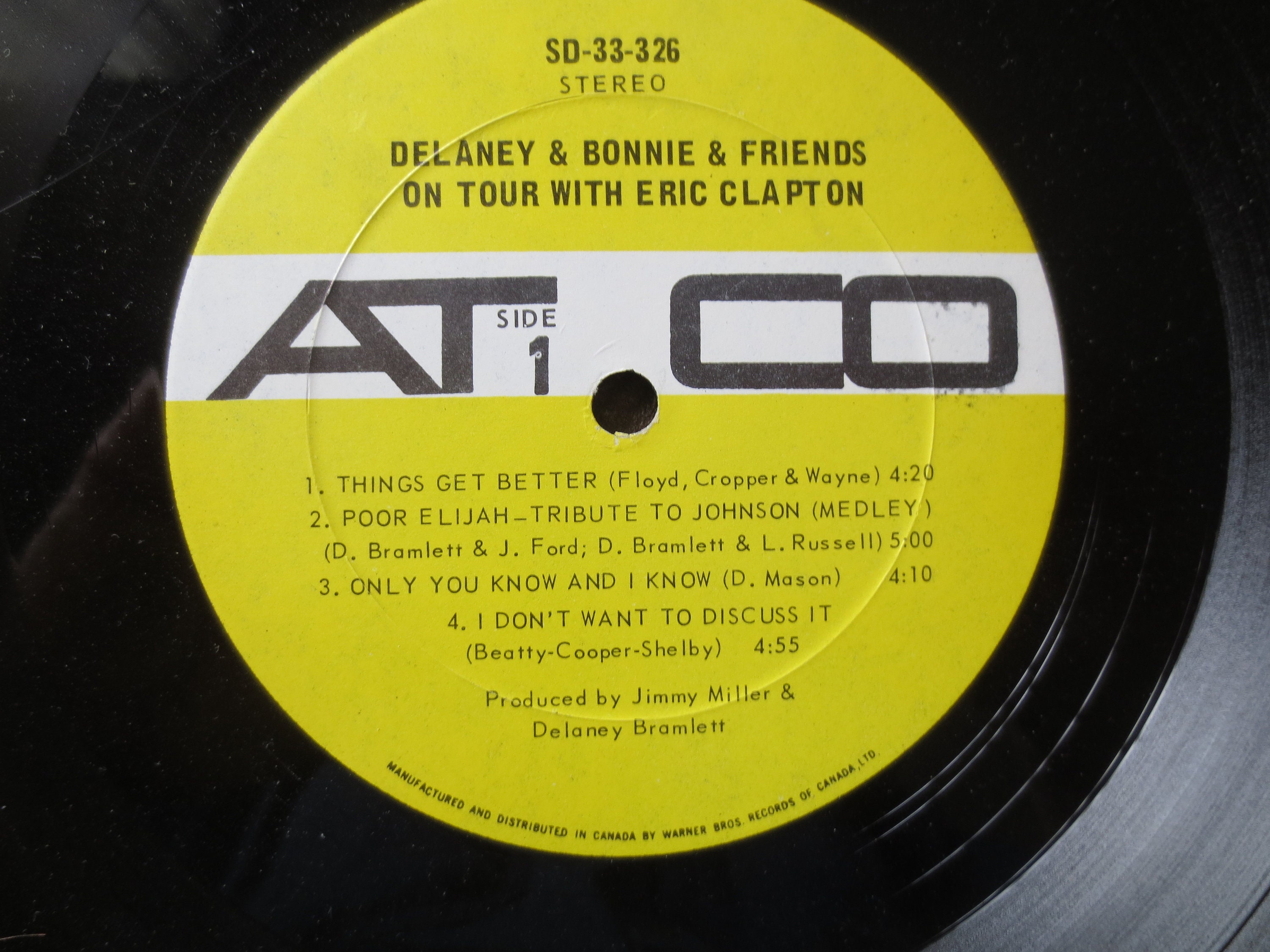 Vintage DELANEY & BONNIE Album: on Tour With Eric Clapton, 1970 Blues ...