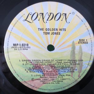 Vintage Records, TOM JONES, the GOLDEN Hits, Tom Jones Records, Tom ...