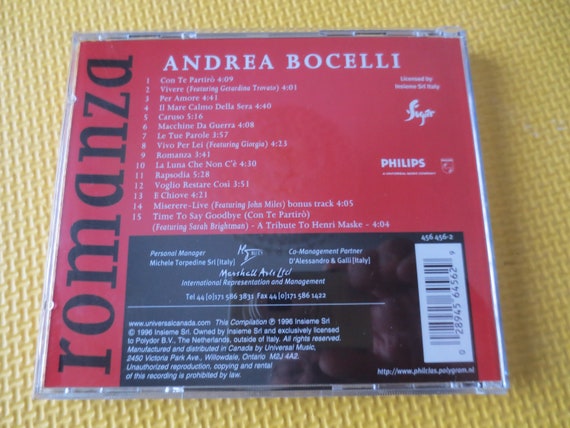Andrea Bocelli Romanza Album