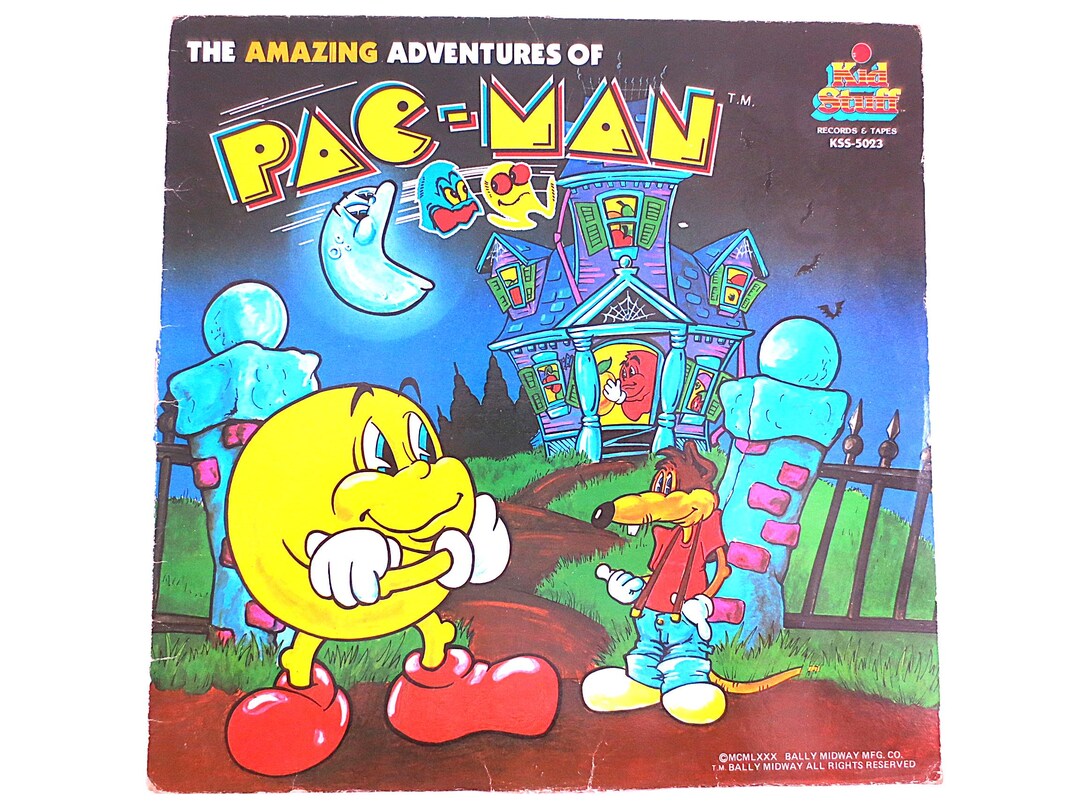 PAC-MAN, AMAZING Adventures, Pac-man Record, Novelty Record, Pac-man ...