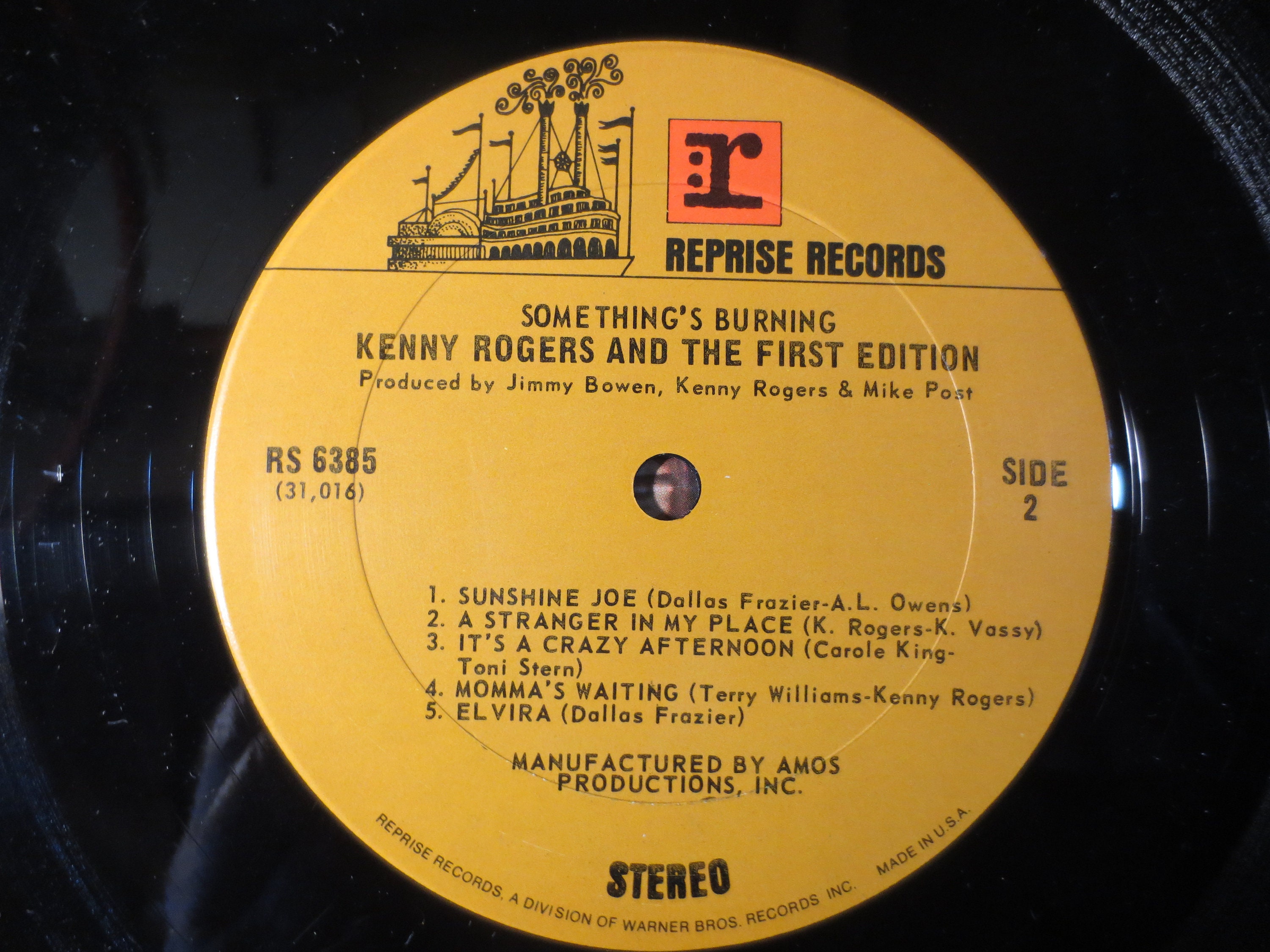 Kenny Rogers & the First Edition - Something's Burning Vinyl Record ...