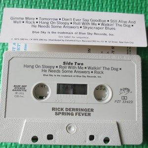 Cassette Tapes, RICK DERRINGER, Tape, Spring FEVER, Rick Derringer Tape ...