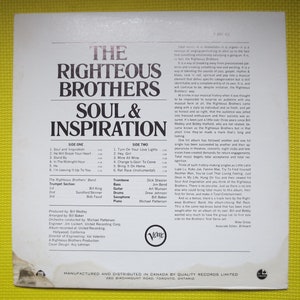 The Righteous Brothers - Soul and Inspiration - 1966 Vintage Vinyl ...