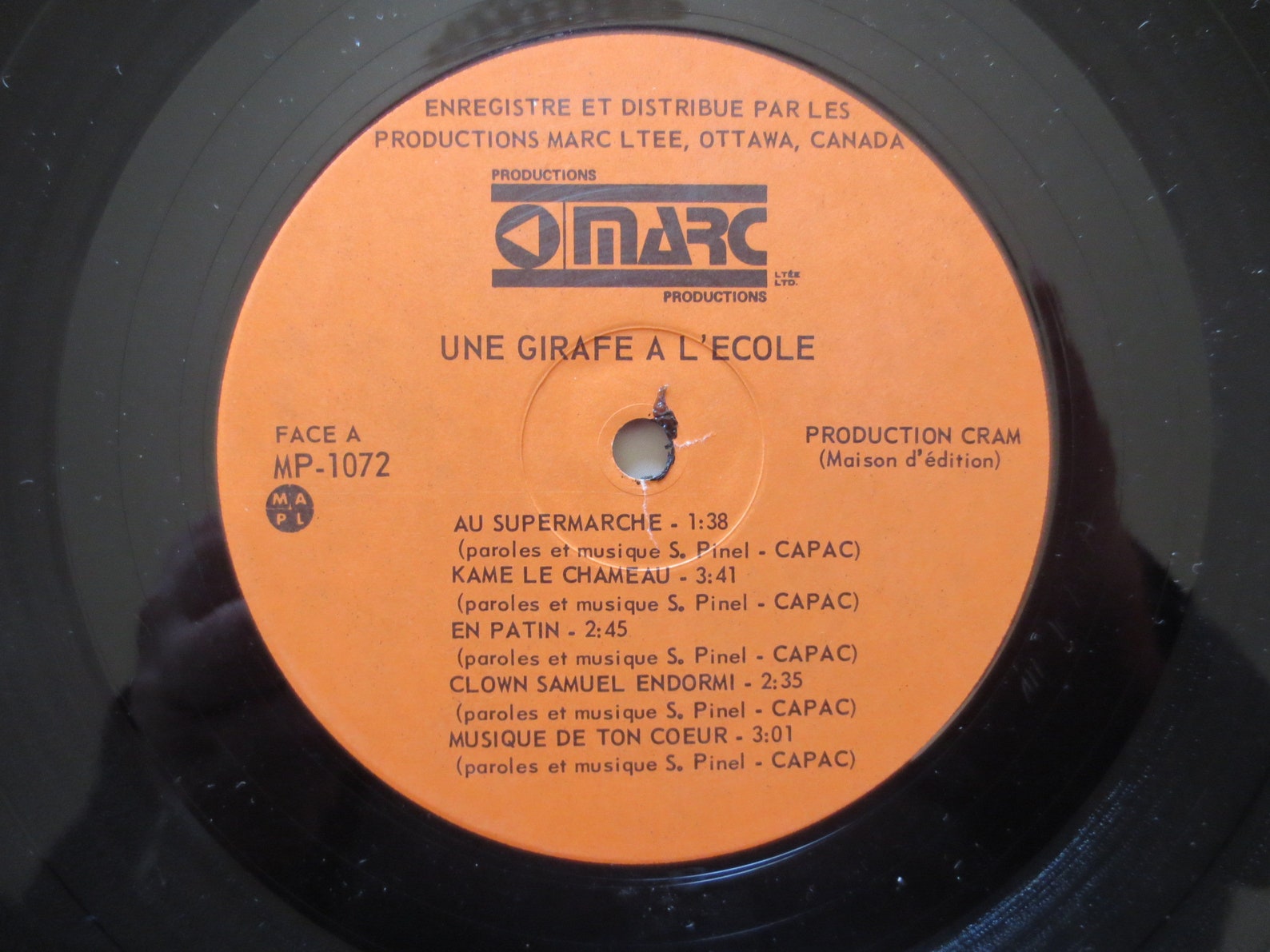 Vintage Records SUZANNE PINEL Lp Une Girafe a Lecole - Etsy
