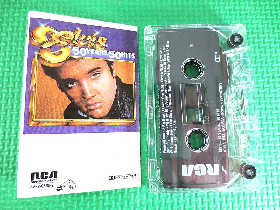 Elvis Presley Cassette Tape: 50 Years 50 Hits, 1985 Rock - Etsy