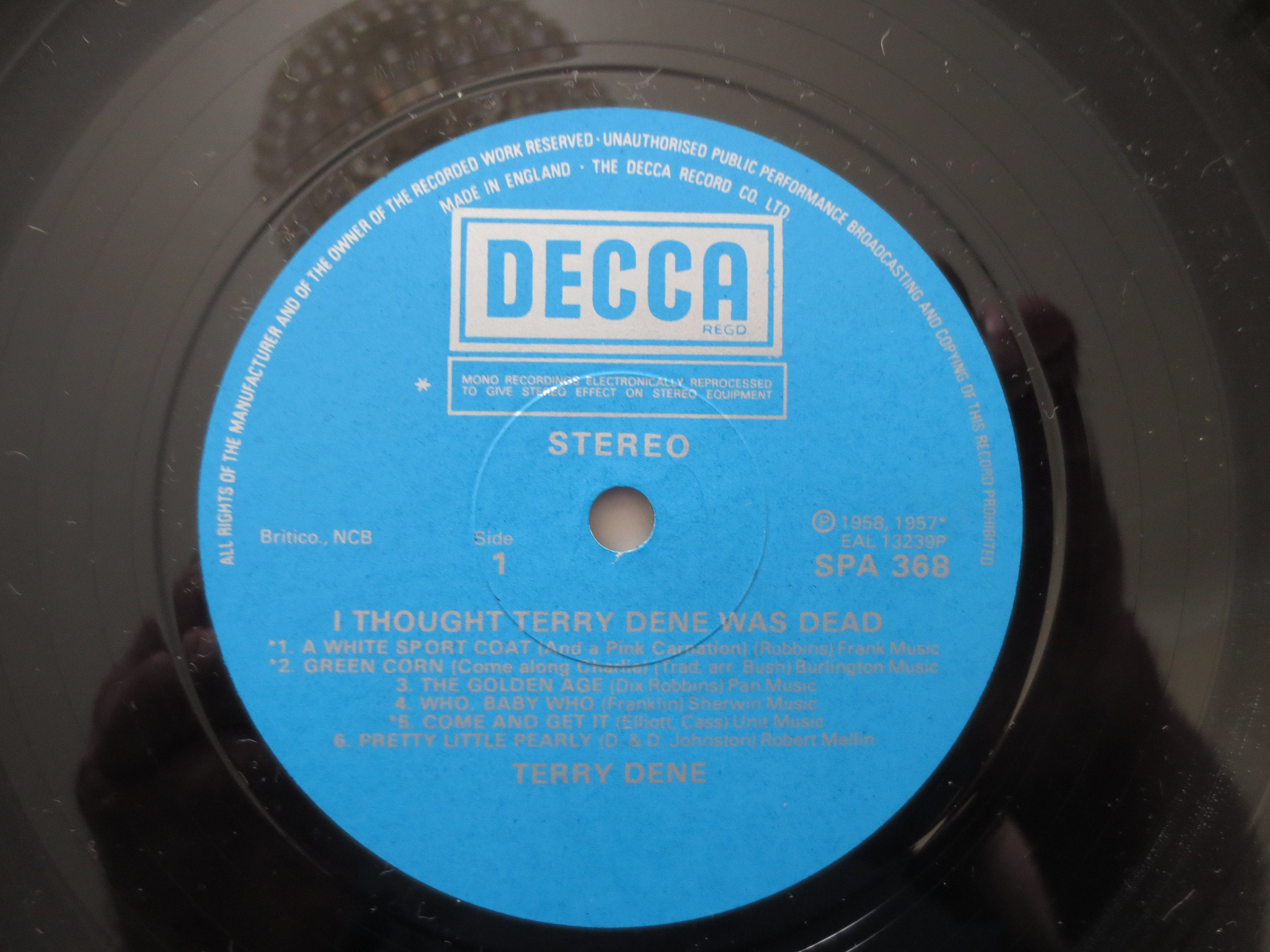 Vintage Records TERRY DENE Terry Dene Album Terry Dene | Etsy