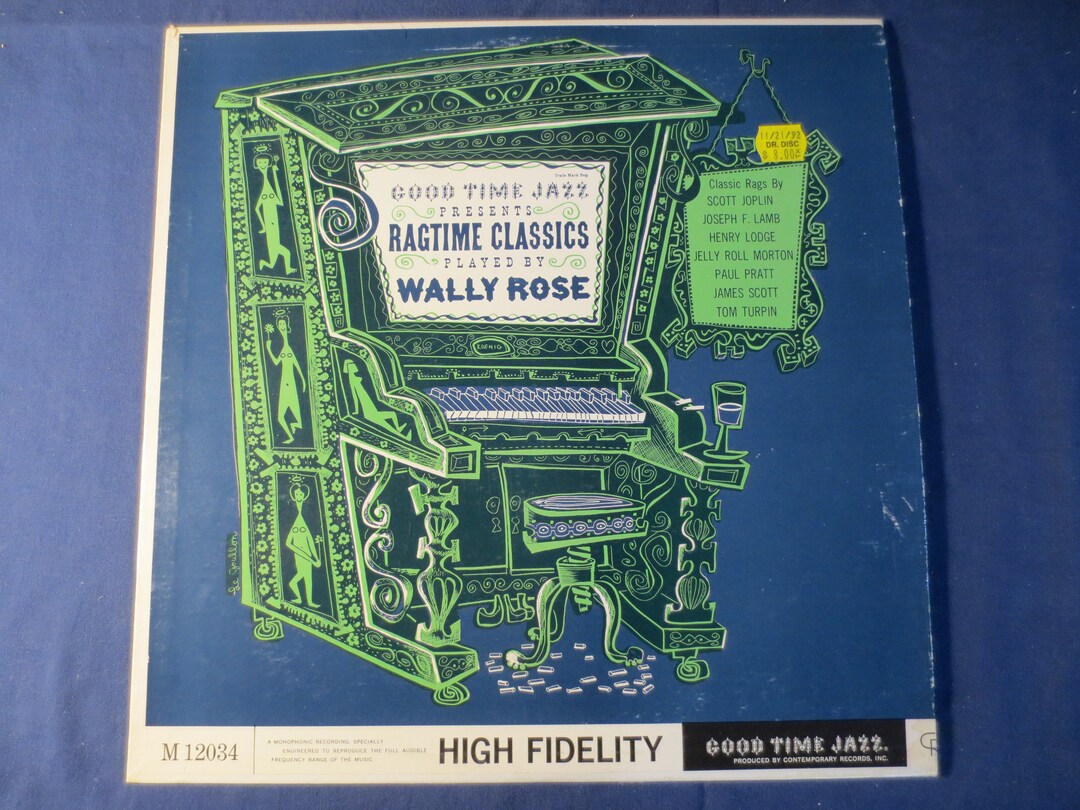 Vintage Wally Rose Vinyl Record - Ragtime Classics - 1960 - Etsy