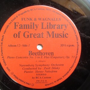 BEETHOVEN, PIANO Concerto, BEETHOVEN Album, Beethoven Vinyl, Vintage ...