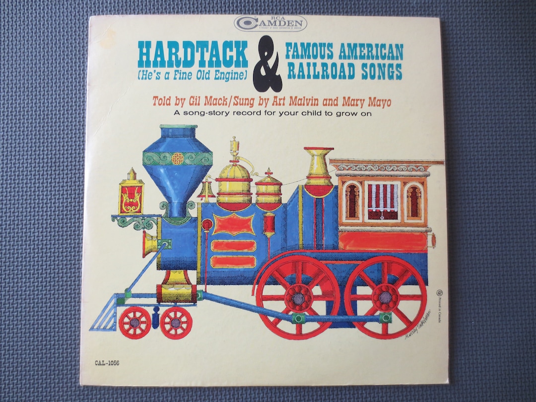 Vintage "hardtack" Railroad Songs Vinyl Record - 1964 Children's Album ...