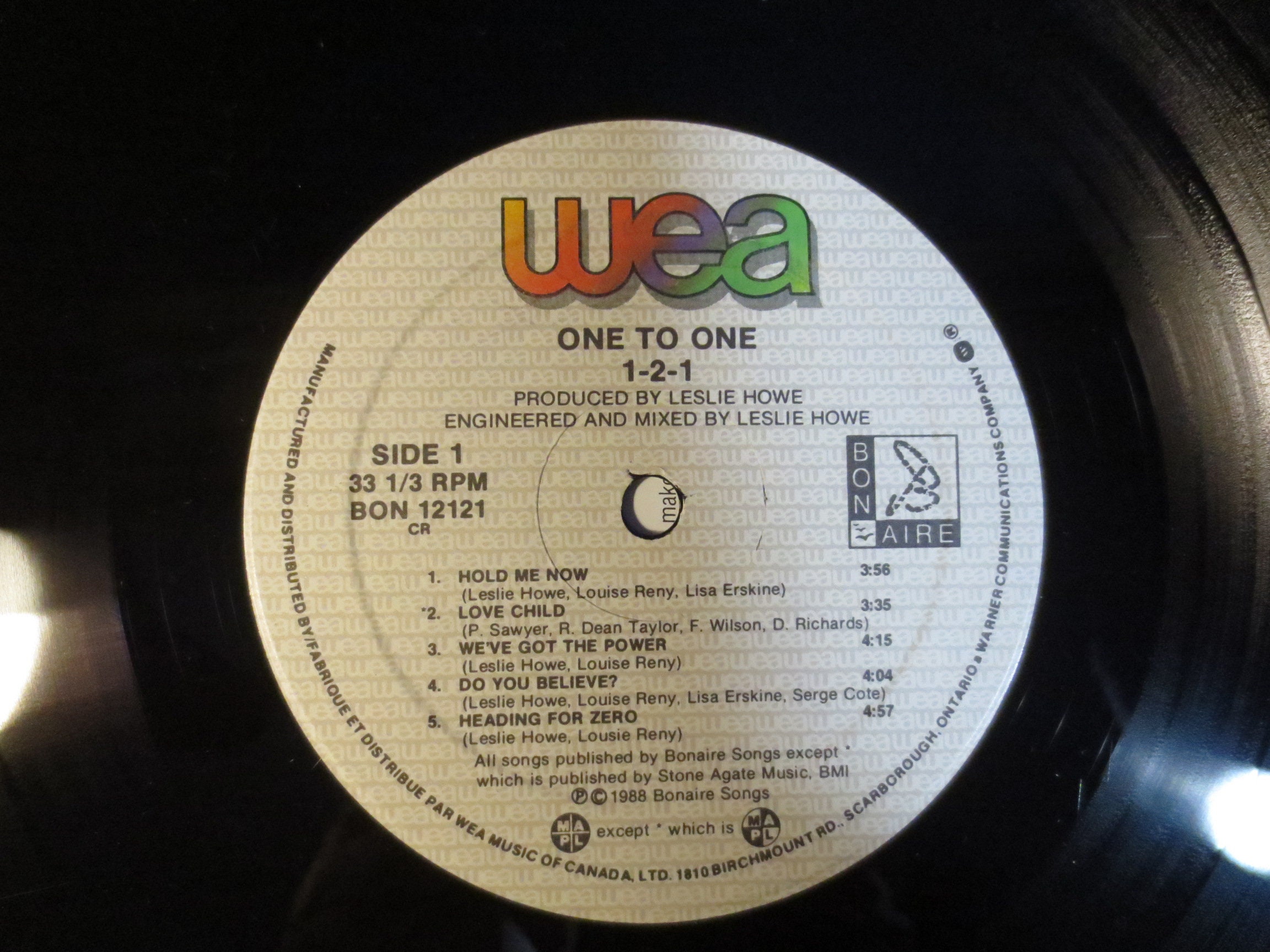 Vintage Records ONE to ONE Record AUTOGRAPHED Record 121 - Etsy