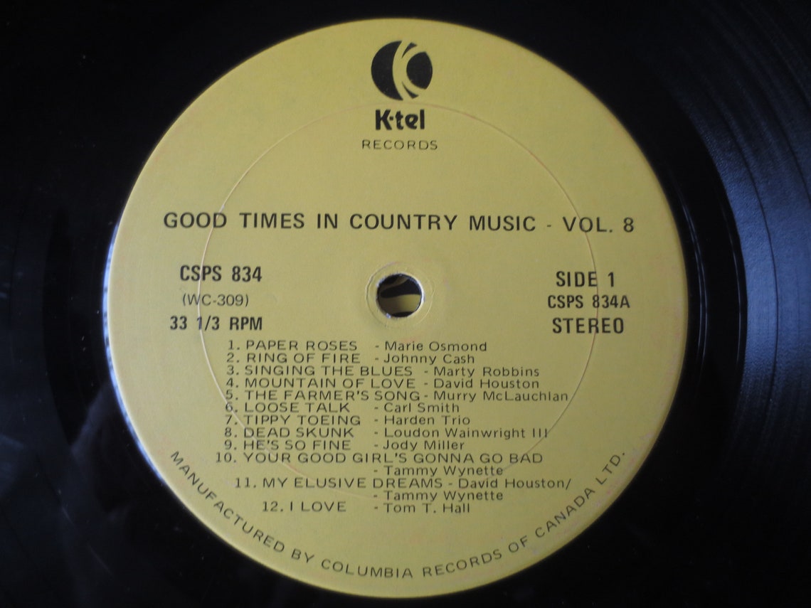 Vintage Records K-TEL Records COUNTRY MUSIC Hits Country | Etsy