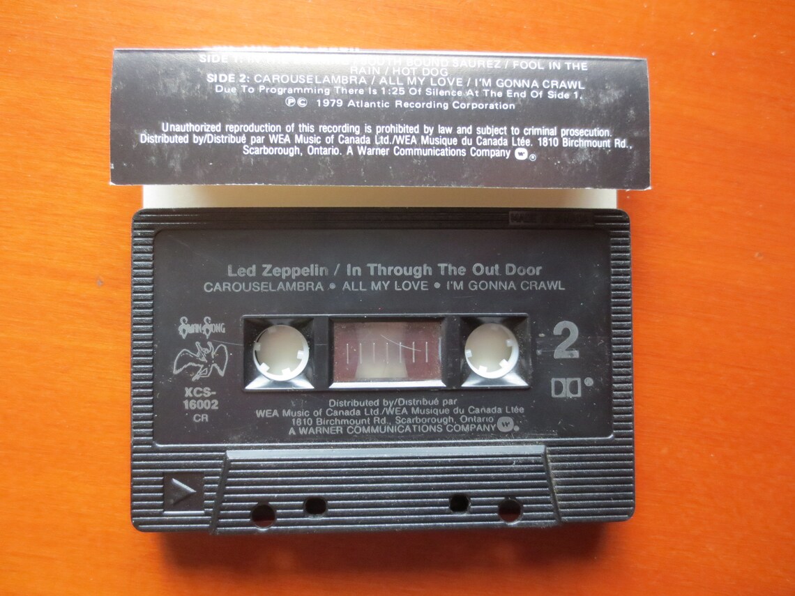 Cassette Tapes Led ZEPPELIN Tape In Through the Out Door | Etsy