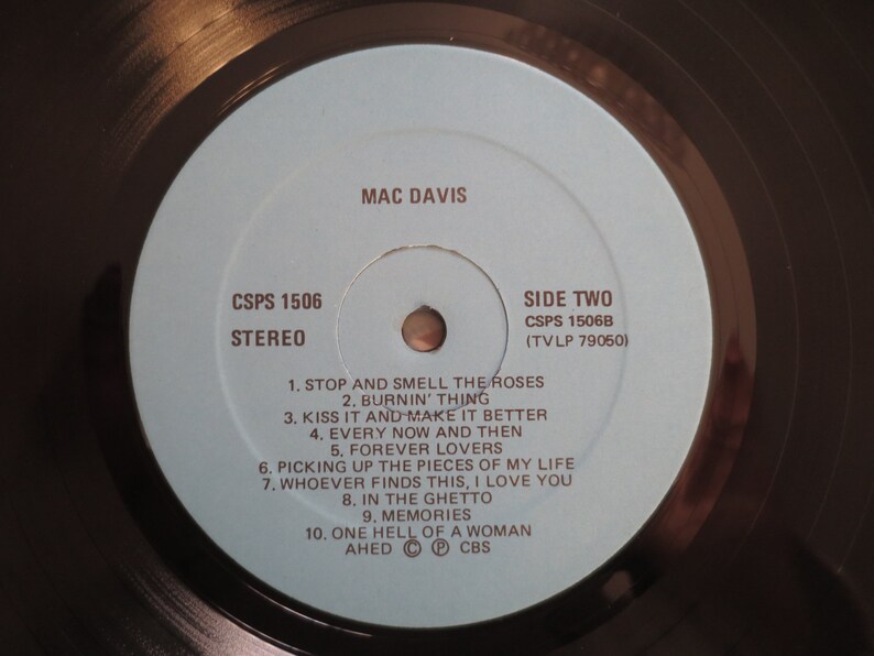 Vintage Records MAC DAVIS Record MAC Davis Collection Mac - Etsy