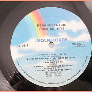 Vintage Records, REBA Mcentire, GREATEST Hits, Reba Mcentire Record ...