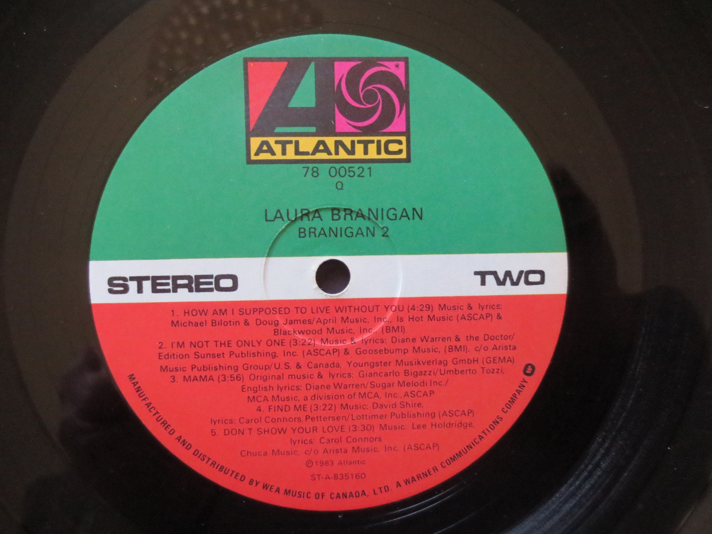 Vintage Records LAURA BRANIGAN Album BRANIGAN 2 Album Laura | Etsy