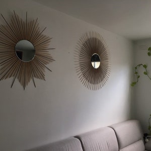 MOON Mirror, 70s Style/bohemian, Starburst Mirror, 35 Sunmirror, Wall ...