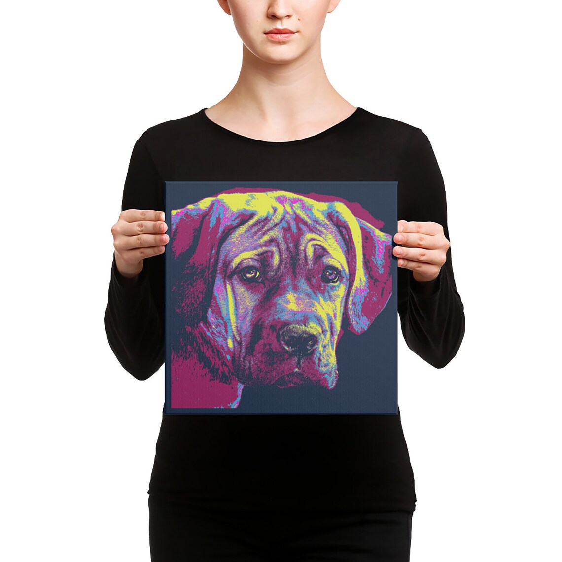 Dog Wall Art Modern Dog Art Canvas Wall Art Dog Art - Etsy