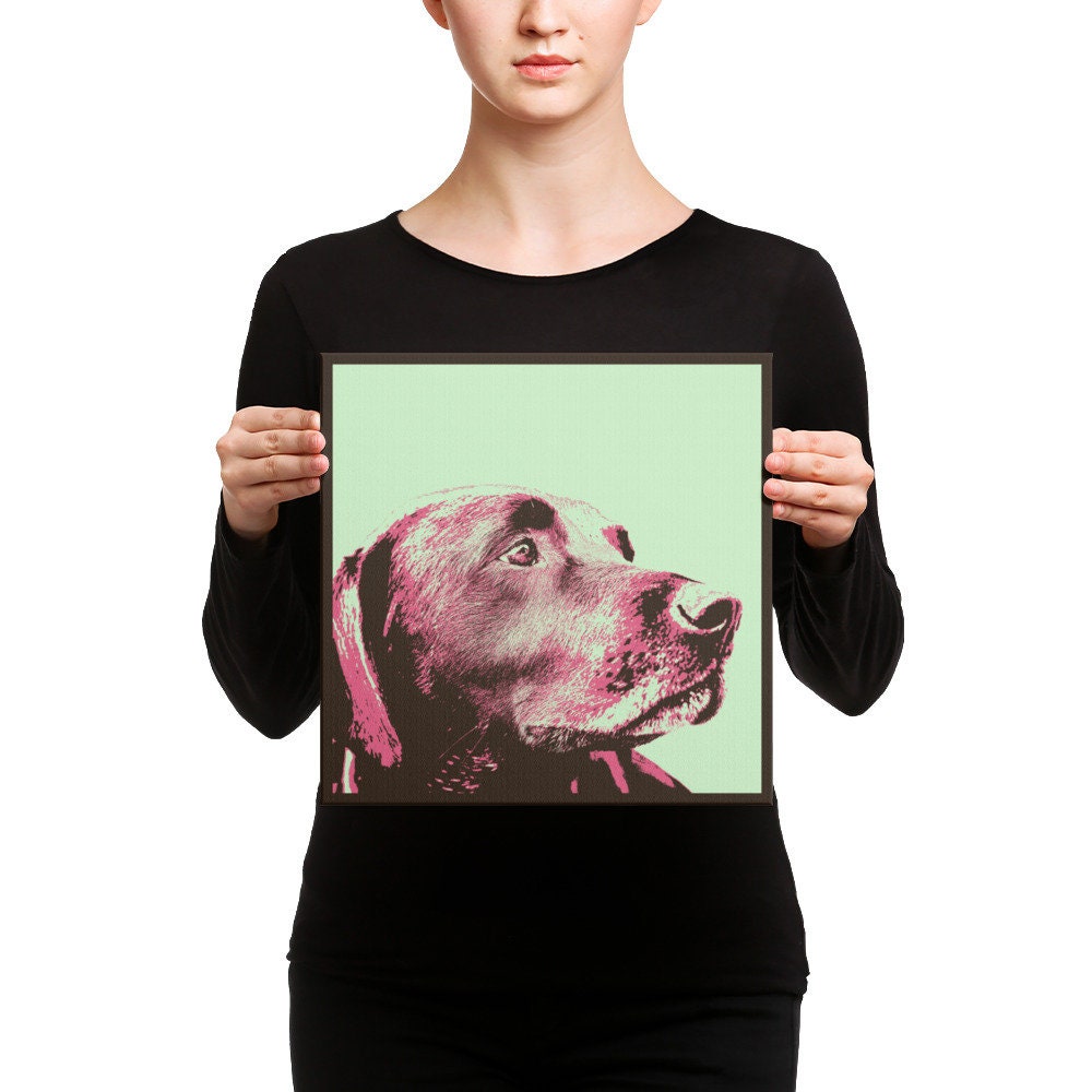 Dog Wall Art Modern Dog Art Canvas Wall Art Dog Art - Etsy