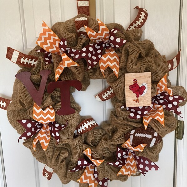 Virginia Tech Wreath - Etsy