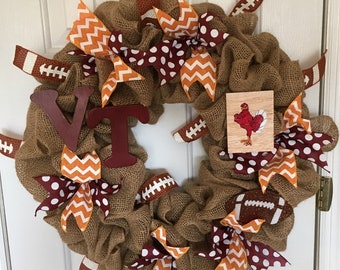 Virginia Tech Wreath - Etsy