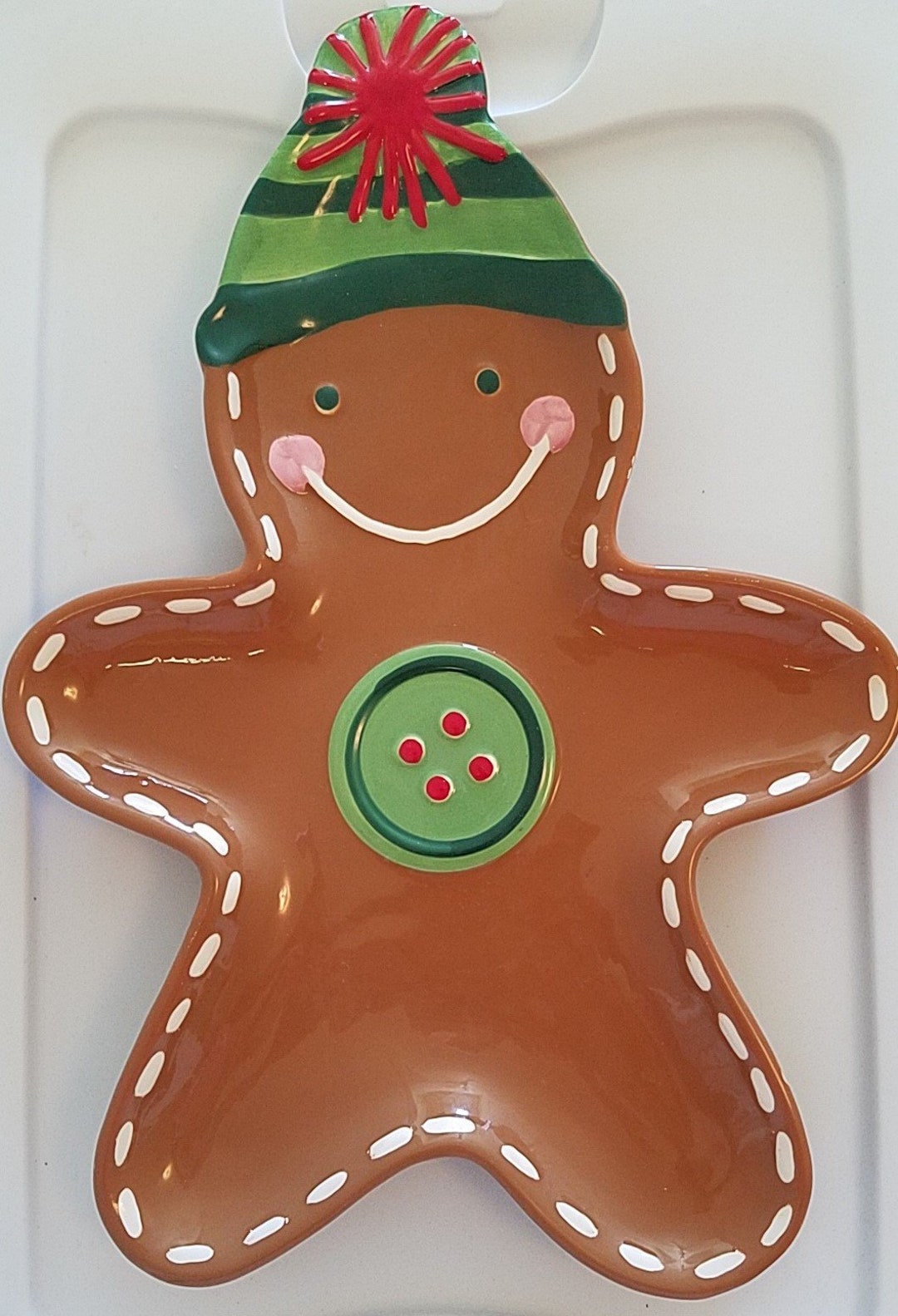 Gingerbread Man Dish Tray Cookie Candy Ceramic - Etsy