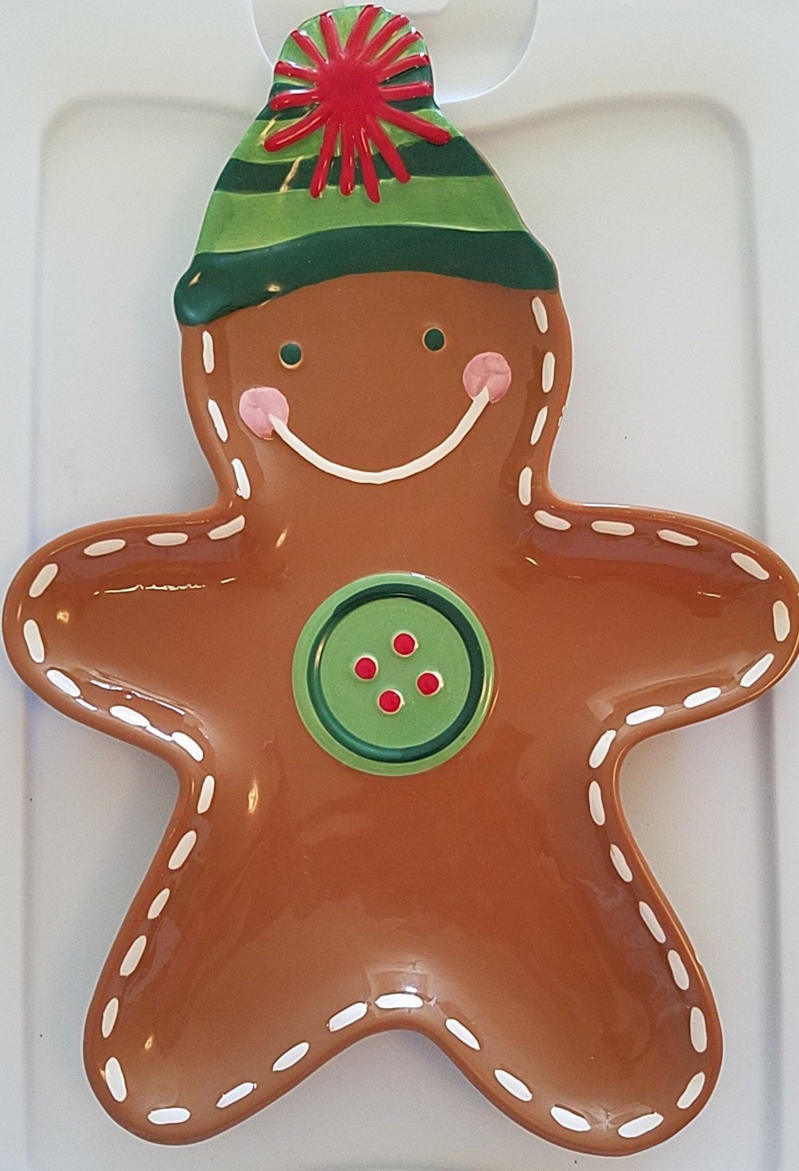 Gingerbread Man Dish Tray Cookie Candy Ceramic | Etsy