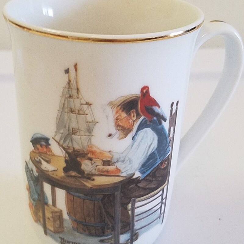 Norman Rockwell Cup - Etsy