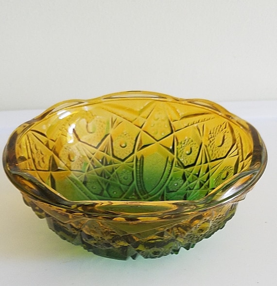 Yellow Carnival Glass