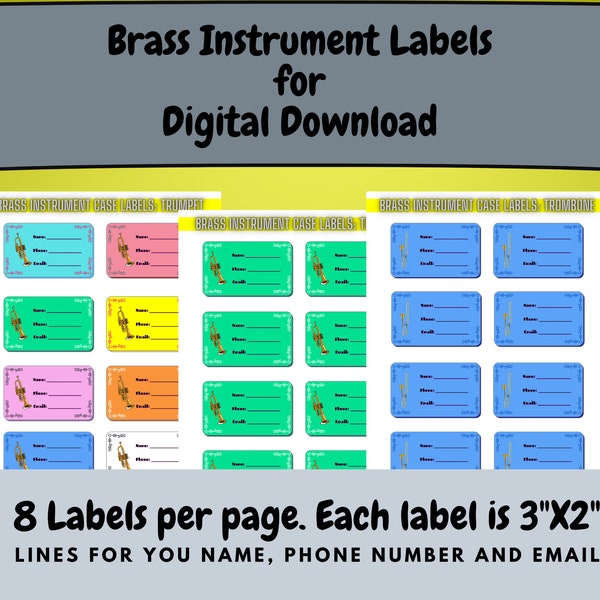 Brass Instrument Sticker - Etsy