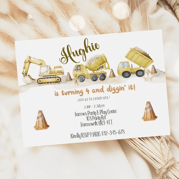 Digger Invite - Etsy