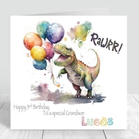 Handmade Dinosaur Birthday Card - Etsy