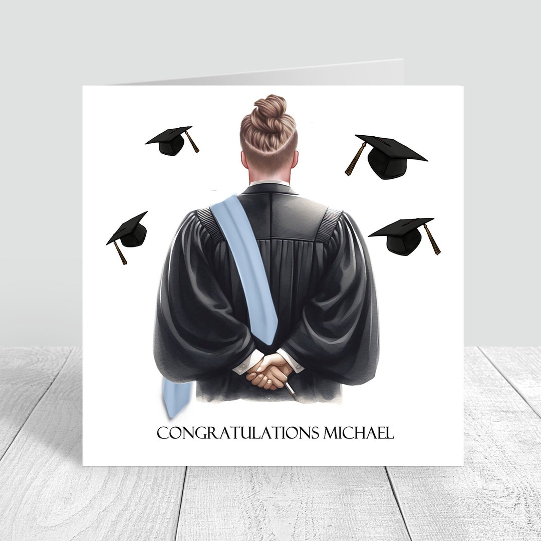 Mens Personalised Graduation Day Card Greetings Card Congratulations ...