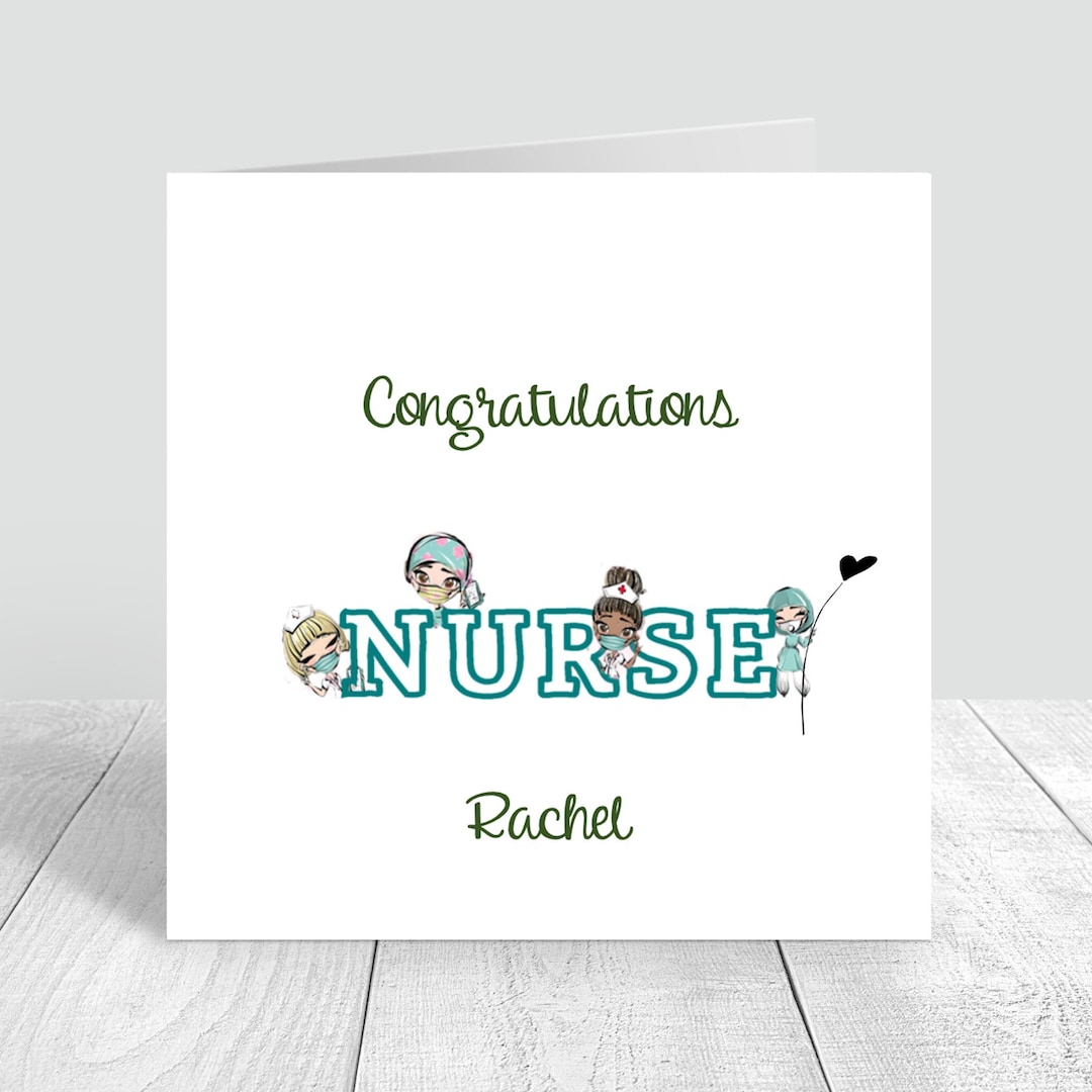 Congratulations Nurse Handmade Card New Job Personalised Nurse Card for ...