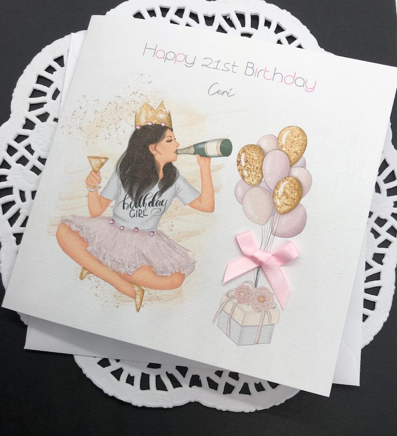 Handmade Personalised Women's Birthday Card Daughter | Etsy