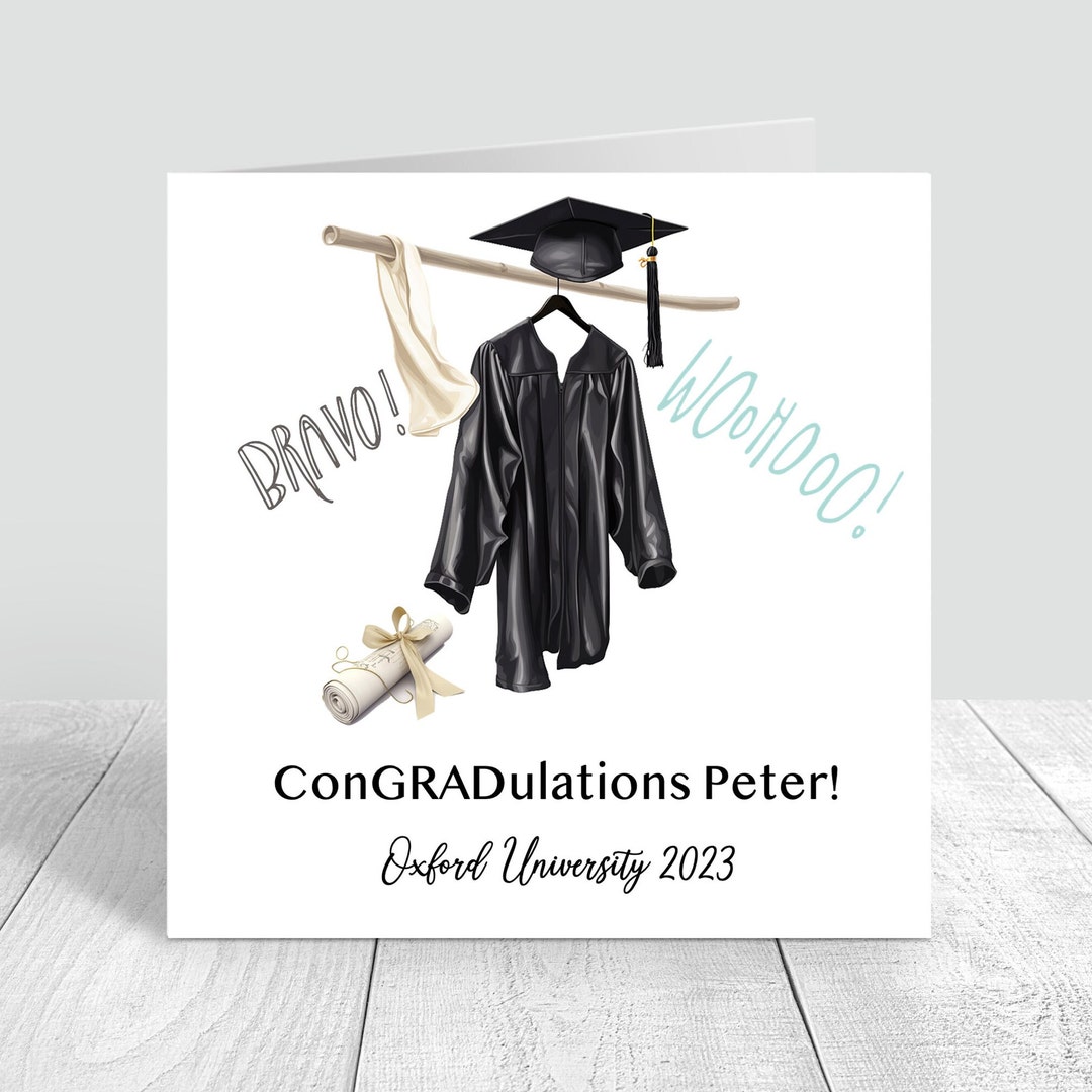 Personalised Graduation Card, Men & Women, Congratulations Graduate ...