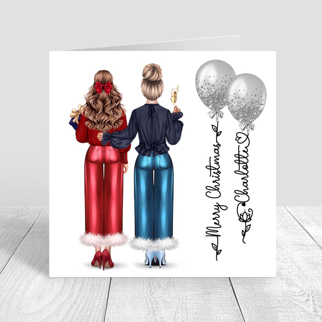 Women's Merry Christmas Card Sister / Best Friend Christmas Card ...