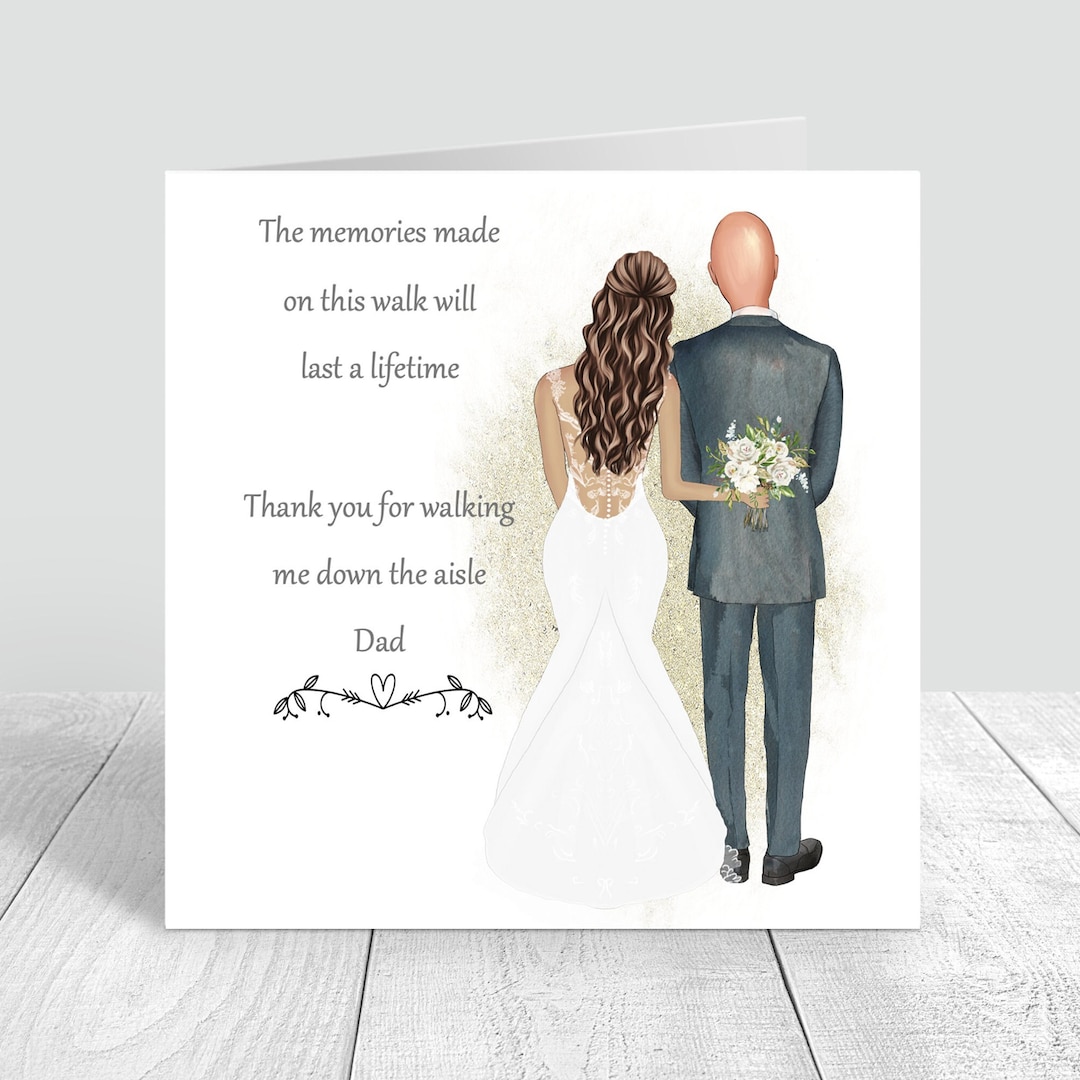 Thank You Dad Wedding Day Card | Gifs for Dad | Thank You for Walking ...