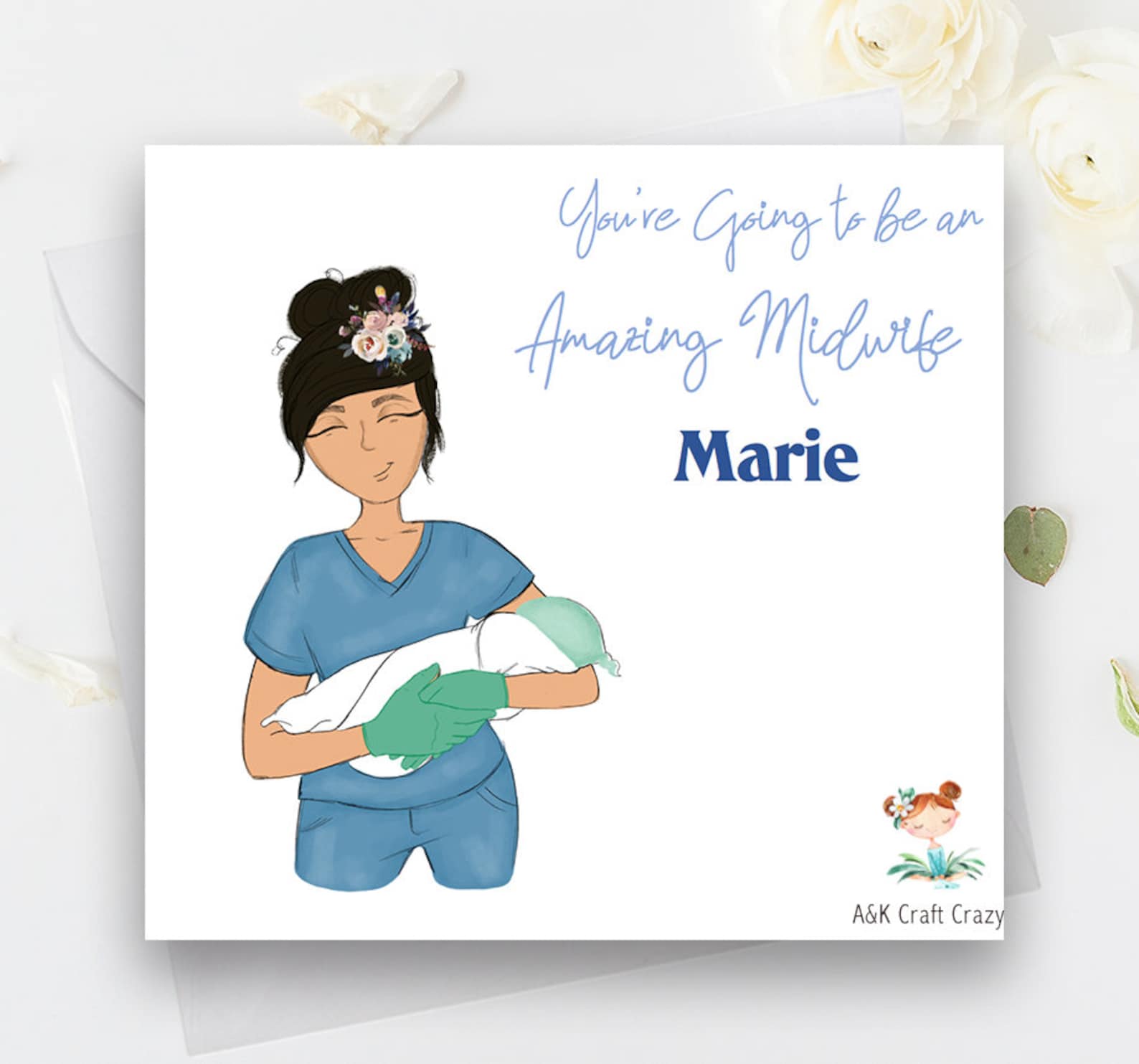 Congratulations Midwife Handmade Card New Job Personalised - Etsy UK