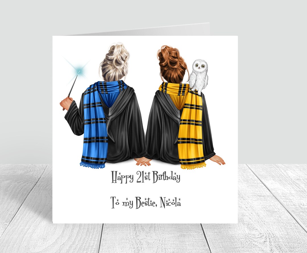 Girls Wizard Birthday Card Best Friend Handmade Personalised Etsy