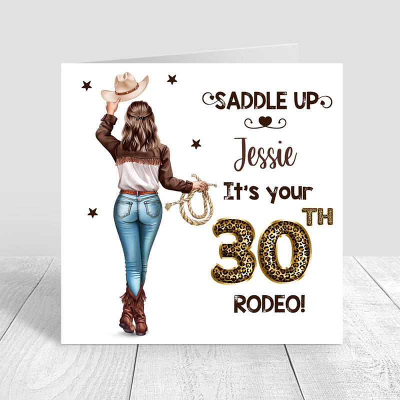 Western 21 Birthday Card - Etsy UK