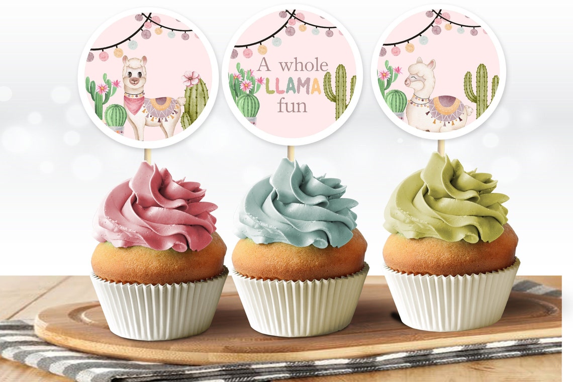 A Whole Llama Fun Cake Toppers Birthday Party Favours Cake Toppers ...