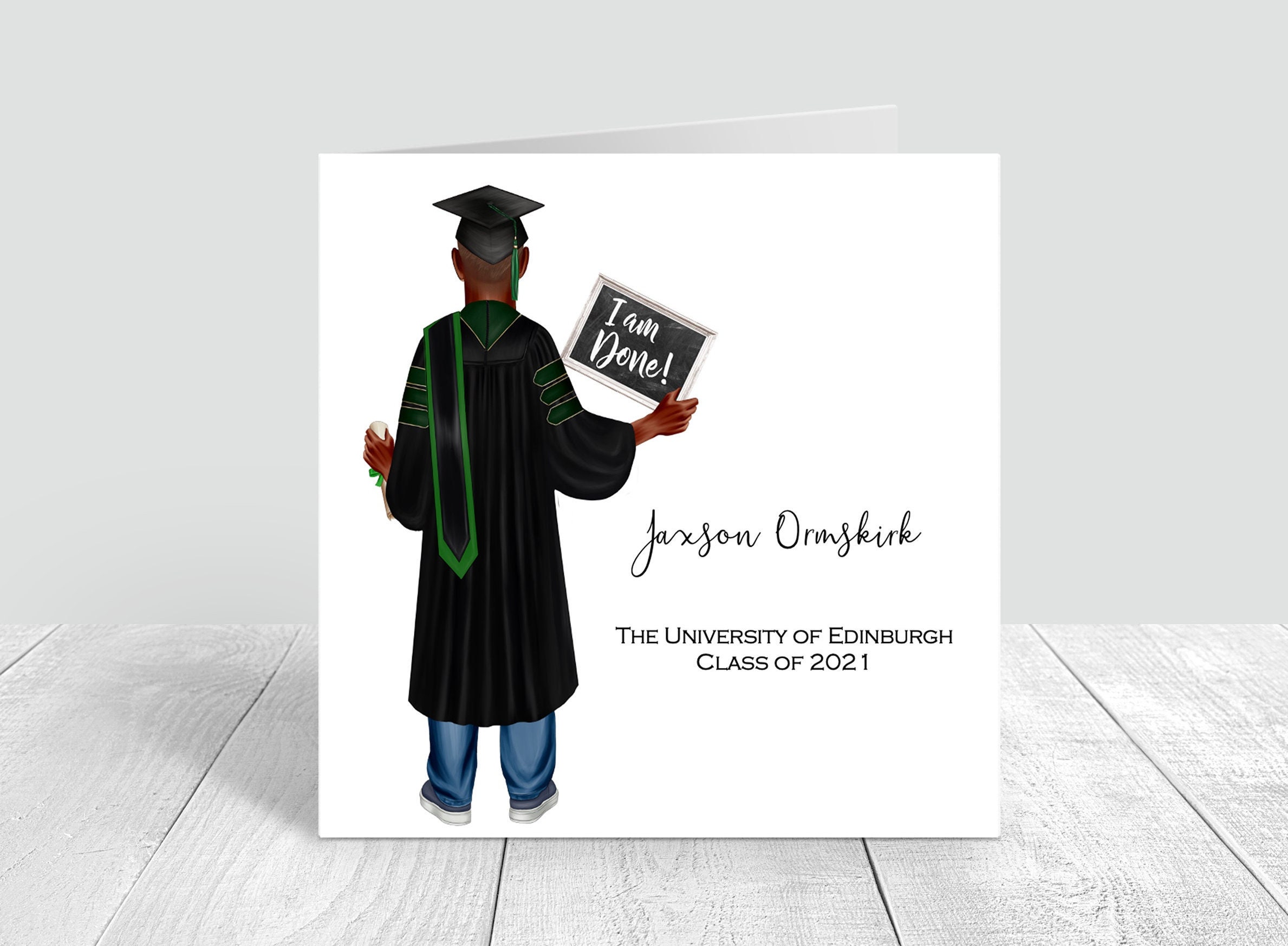 Mens Graduation Card Handmade & Personalised for Men| Personalised ...