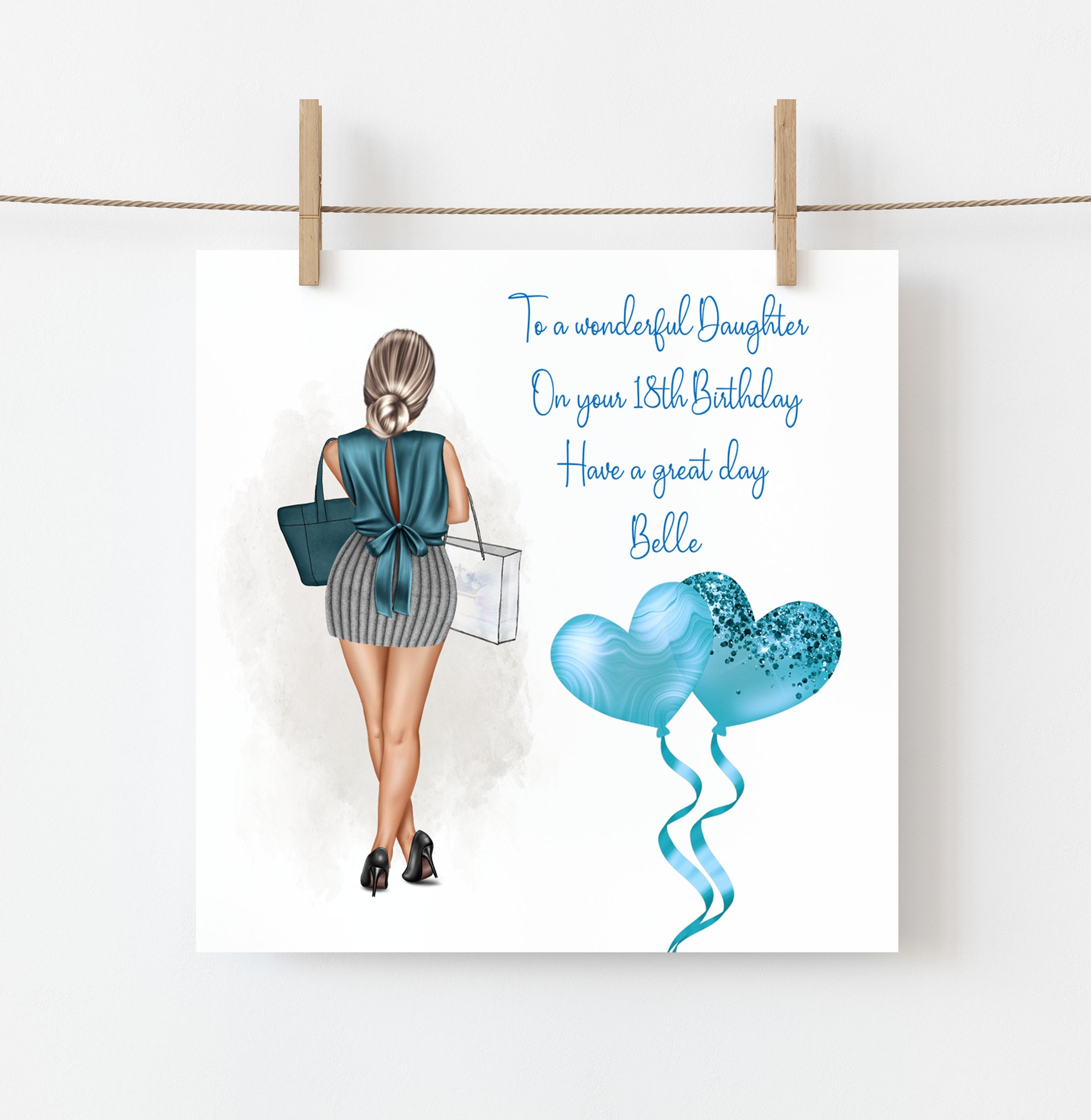 Tarjeta de feliz cumpleaños para mujer Tarjeta personalizada - Etsy México