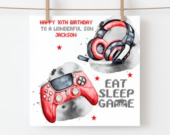 Gamer Birthday Card - Etsy